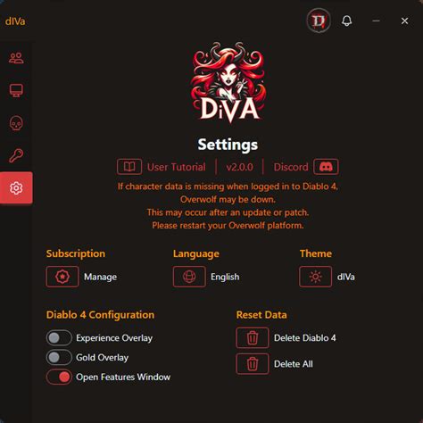 Settings DIVa Tutorial