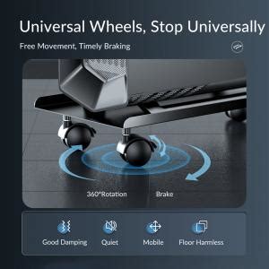 Orico CPB Steel Mobile Computer Power Stand With Locking Caster Wheels For Most PC Cases