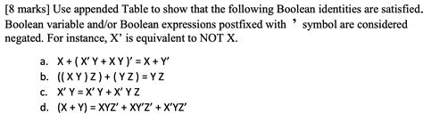 solved [8 marks] use appended table to show that the