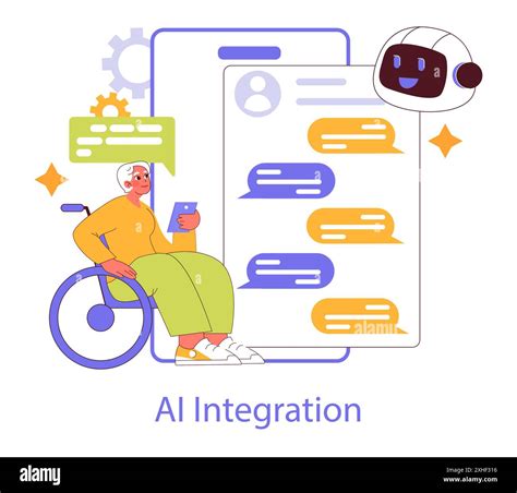 Inclusive Technology Concept Person In Wheelchair Using App With Ai Chatbot Assistance
