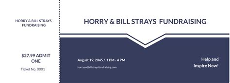 Free Printable Fundraiser Ticket Template To Edit Online