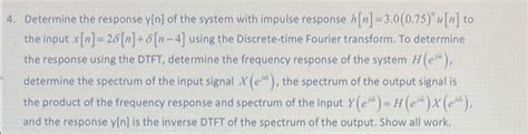 Solved Determine The Response Y N ﻿of The System With