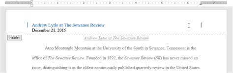 Word 2016 Page Numbers