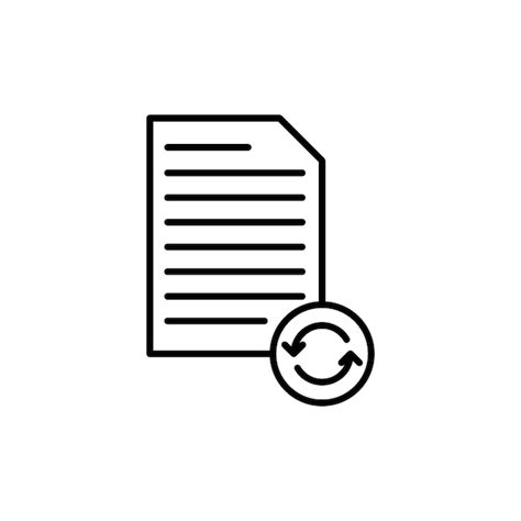 Premium Vector Update Document Icon Setrecycle And Refresh Document