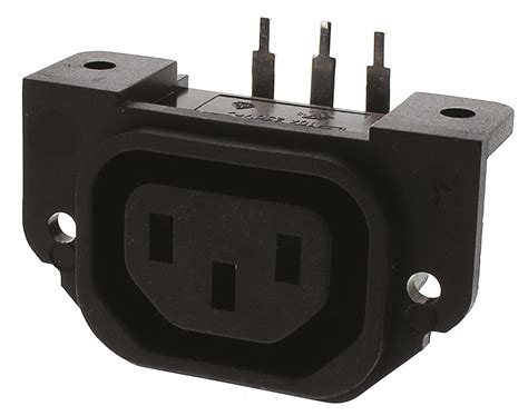 Px0675 Pc Bulgin C13 Right Angle Panel Mount Pcb Mount Iec Connector Socket 10a 250 V Rs