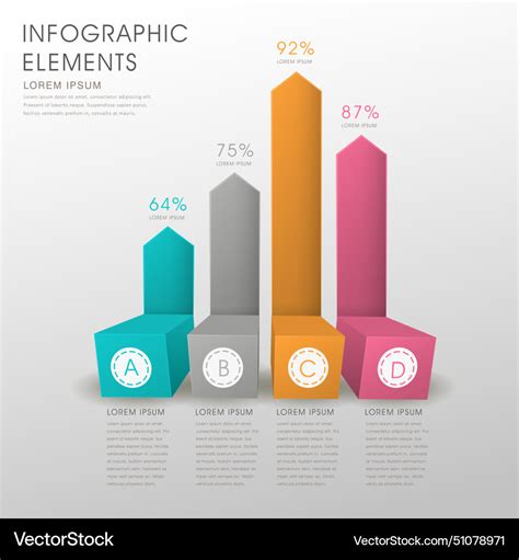 Abstract Bar Chart Infographics Royalty Free Vector Image