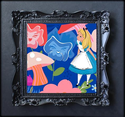 Alice In Wonderland Fine Art Print Home Deocr Canvas Artwork Poster