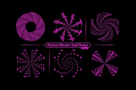 Premium Vector Abstract Modern Swirl Design Set Of Vortex Swirling Circles And Whirlpool