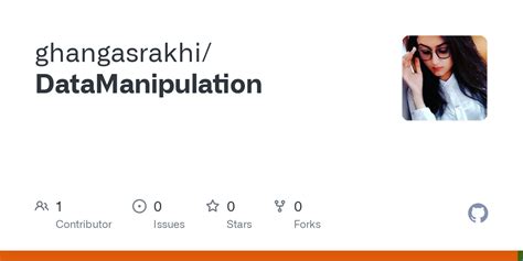 Github Ghangasrakhi Datamanipulation