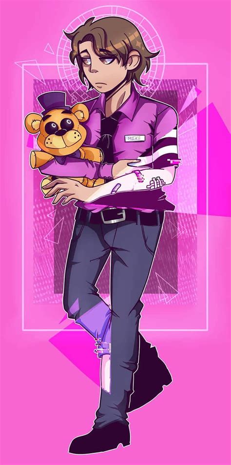 Download Michael Aftonwith Plushie Fan Art Wallpaper