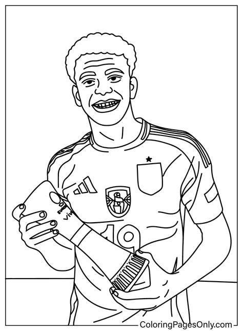 Lamine Yamal And Euro 2024 Free Printable Coloring Pages