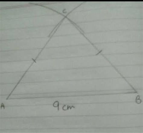 8 Draw A Line Segment AB 9cm Using Ruler And Compasses Obtain A Line Segment Oflength AB