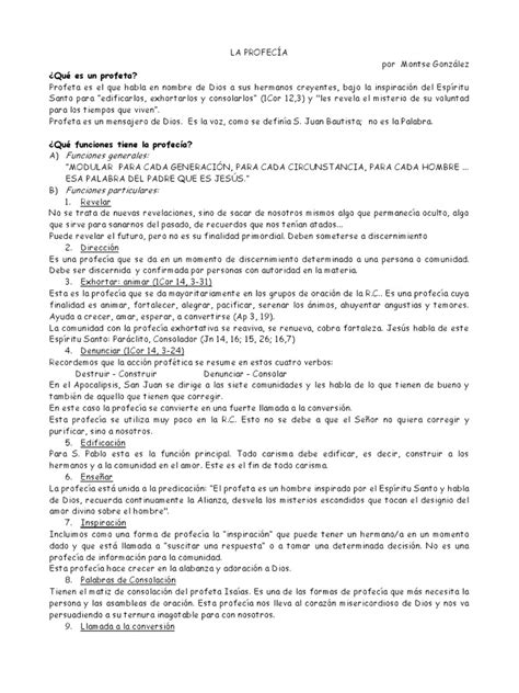 La Profecia Pdf Profeta Profecía
