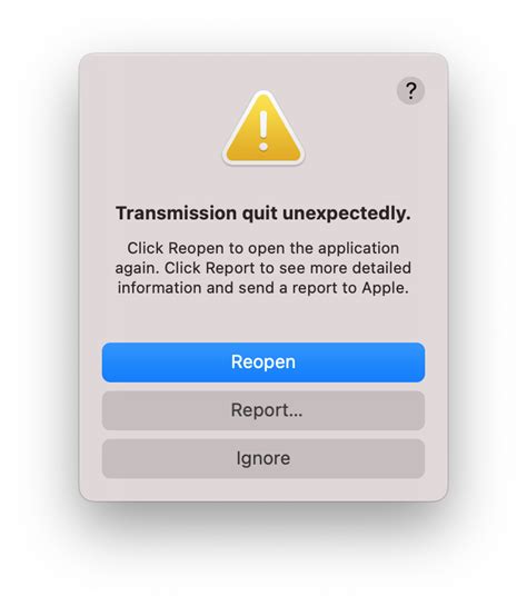 Macos Crash In 300 B2b82a952c Sep 16 2022 · Issue 3825 · Transmissiontransmission