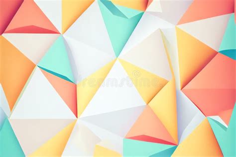 Abstract 3d Background Of Colorful Triangles Generative Ai Stock Illustration Illustration Of