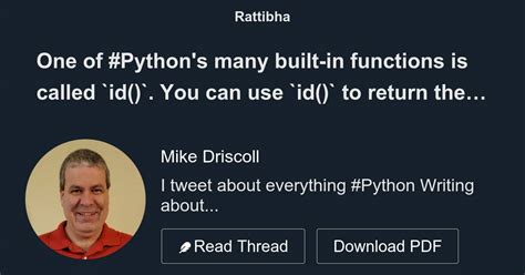 One Of Python S Many Built In Functions Is Called Id You Can Use