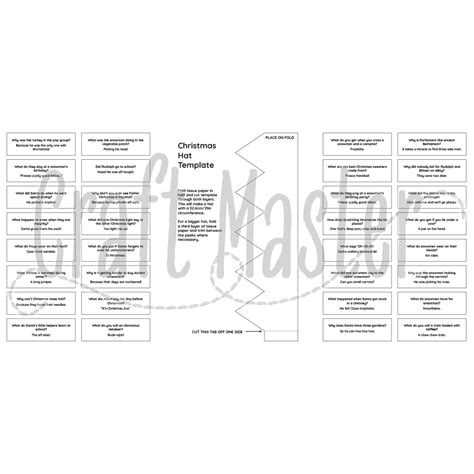 Craft Master Cracker Jokes And Hat Template Highlight Crafts