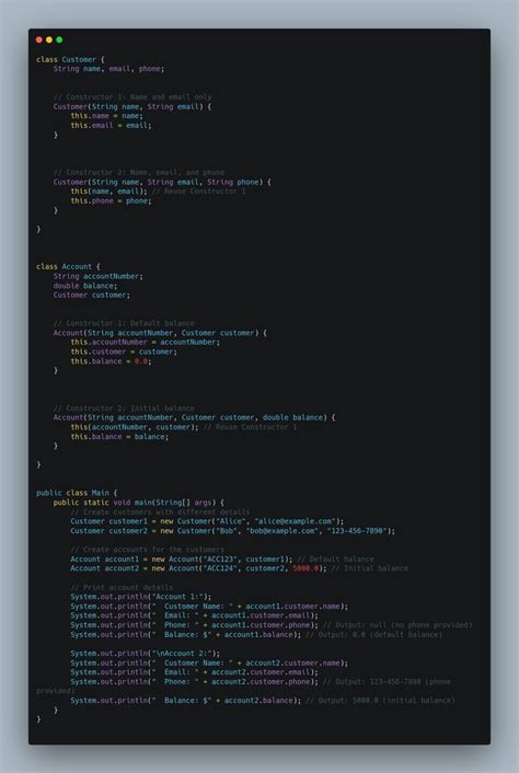 Java Programming Constructorchaining Cleancode Oop Ahmed Saleh