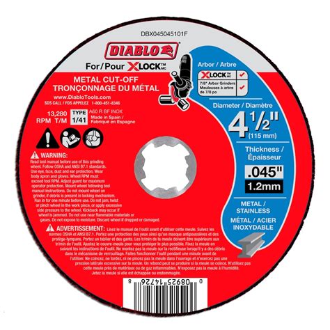 Diablo 4 12 In Thin Kerf Metal Cut Off Disc For X Lock And All