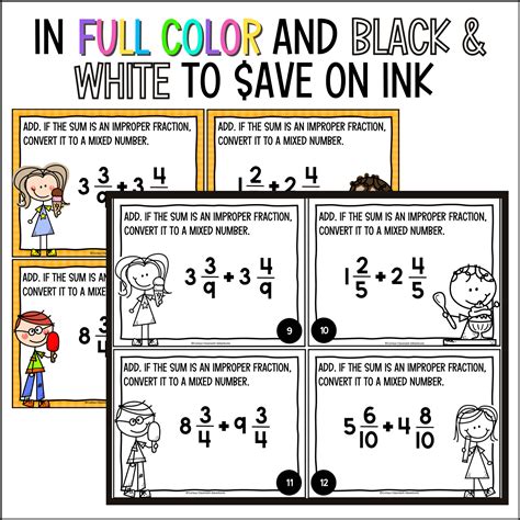 End Of Year Adding And Subtracting Mixed Numbers Task Cards Curious Classroom Adventures