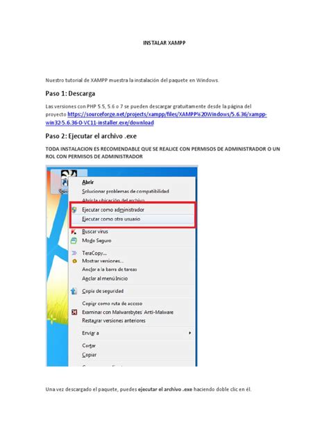 instalacion xampp pdf pdf php cortafuegos informática