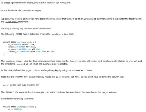 solution how to use oracle primary key constraint to manage primary
