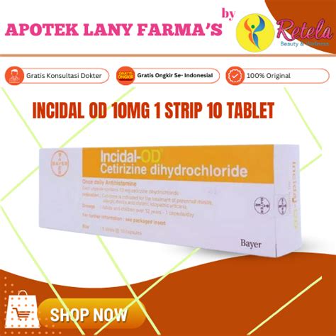Jual Incidal Od 10mg 1 Strip 10 Tablet Shopee Indonesia