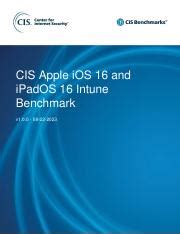 CIS Apple IOS And IPadOS 16 Intune Benchmark Security Course Hero