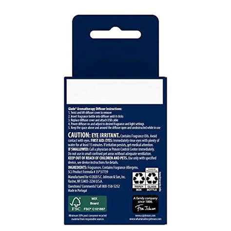 Glade Aromatherapy Cool Mist Refill Lemongrass And Bergamot 0 56 Fl Oz