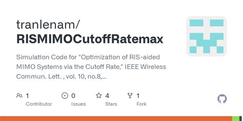 GitHub Tranlenam RISMIMOCutoffRatemax Simulation Code For Optimization Of RIS Aided MIMO