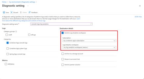 Azure Container Apps에서 스토리지 및 모니터링 로그 옵션 Microsoft Learn