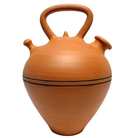 large handmade traditional botijo water pitcher by cerámica roca caus