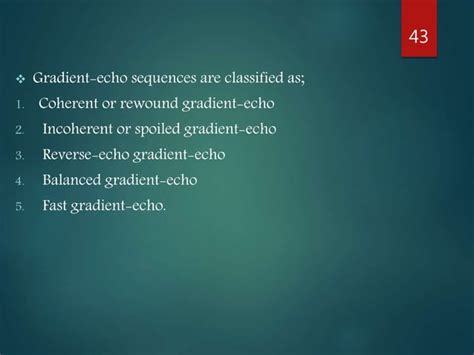Gradient Echo Pulse Sequence Swastik Pptx
