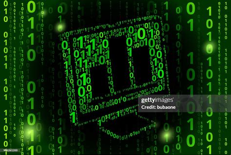 bar graph on computer binary code vector pattern background high res vector graphic getty images