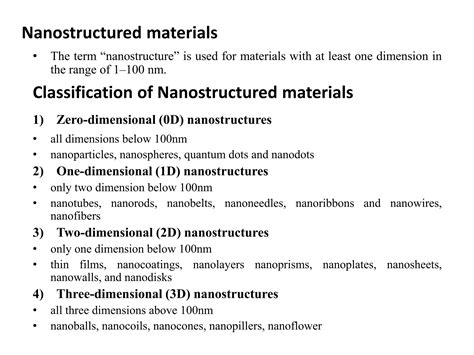 Synthesis And Classification Of Nanostructured Materialspptx