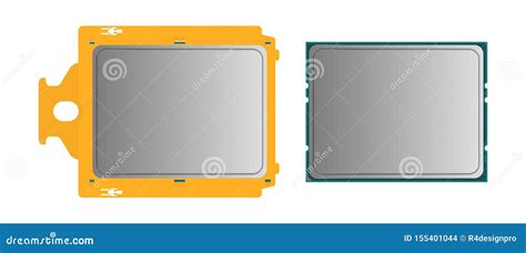 Cpu Illustration Stock Vector Illustration Of Central 155401044