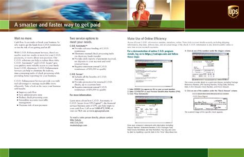 Ups Cod Brochure Ppt