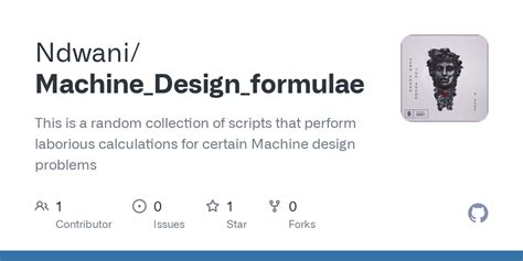 Github Ndwanimachinedesignformulae This Is A Random Collection Of Scripts That Perform