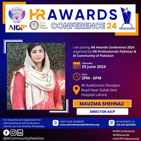 mauzma shehnaz on linkedin aicp pakistan hr hrawards liveitup