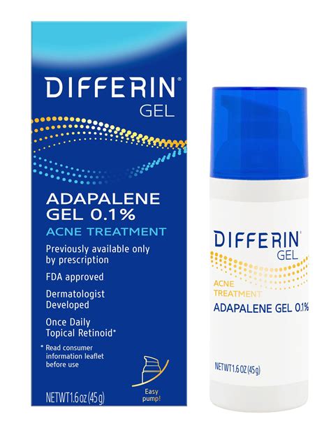 Differin Gel Acne Treatment Adapalene Gel 01 Ingredients Explained