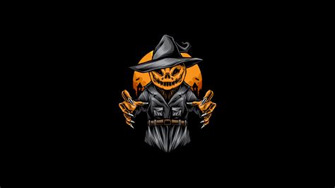 Halloween Pumpkin Wallpaper 4k Amoled Scary Black Background