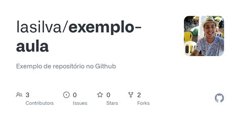 GitHub lasilva exemplo aula Exemplo de repositório no Github