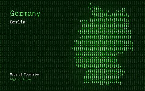 Germany Map Shown In Binary Code Pattern Tsmc Blue Matrix Numbers
