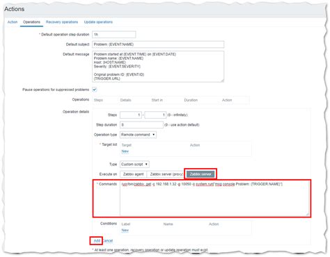 zabbix popup meldungen auf windows geräten bei problems triggern