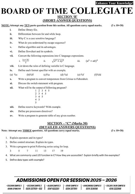 Education Is The Key To Success Computer Science Ii For Class Xii