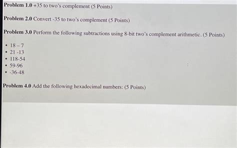 Solved Problem 30 Perform The Following Subtractions Using