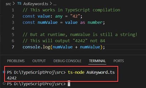 typescript as keyword