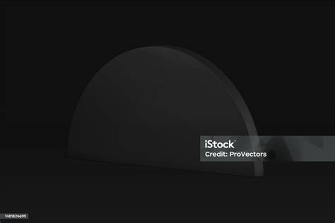 반원 검은 벽 장식 기본 기초 요소 수직 쇼케이스 3d 현실적인 벡터 0명에 대한 스톡 벡터 아트 및 기타 이미지 0명 3차원 형태 각도기 Istock