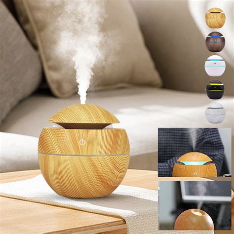 Wood Grain Round Humidifier Peachloft