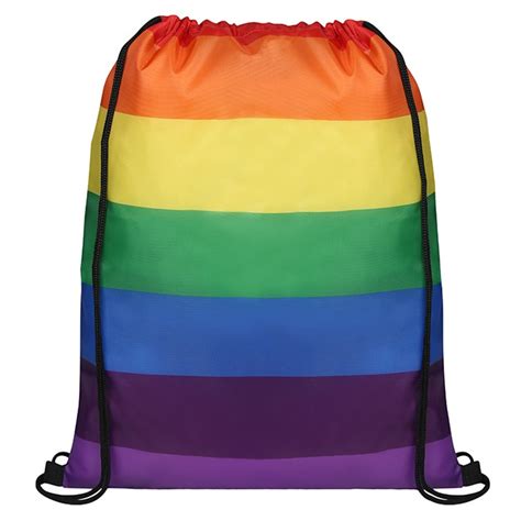 Rainbow Drawstring Bag Totally Promotional